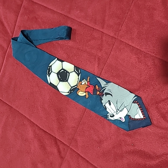 Tom & Jerry | Accessories | Vintage Tom Jerry Soccer 0 Silk Tie | Poshmark